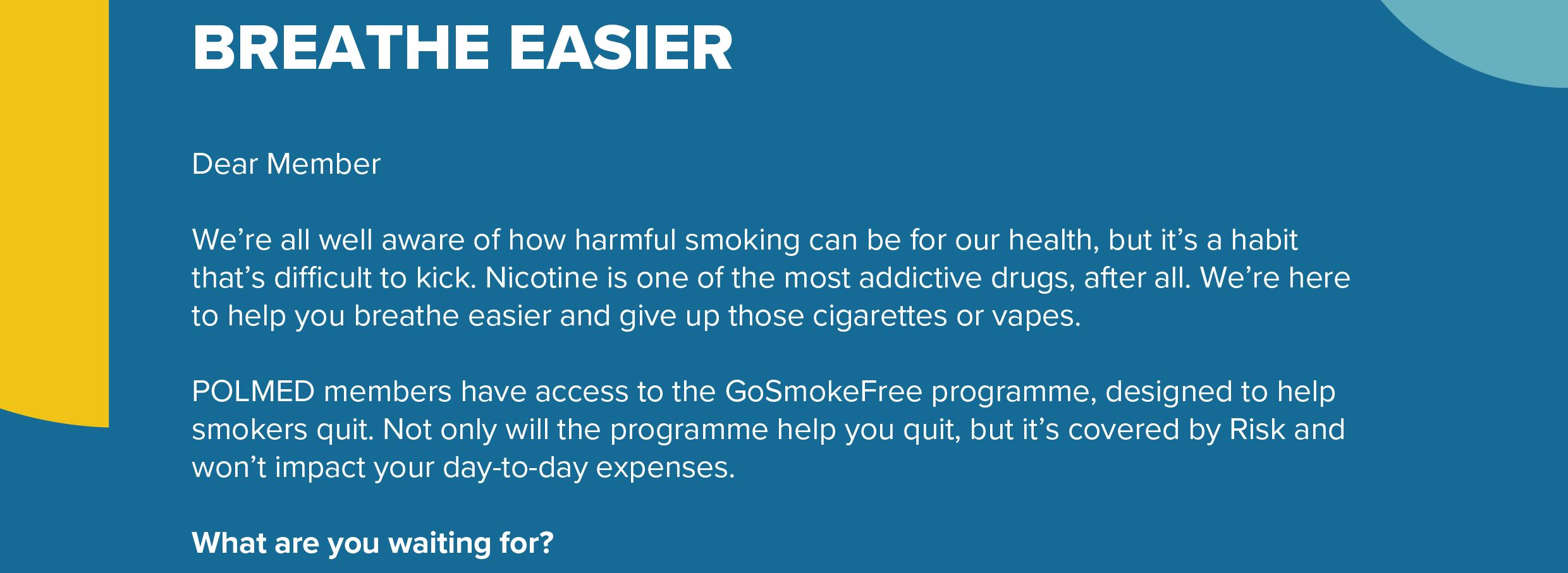 POLMED Go Smoke Free Comms